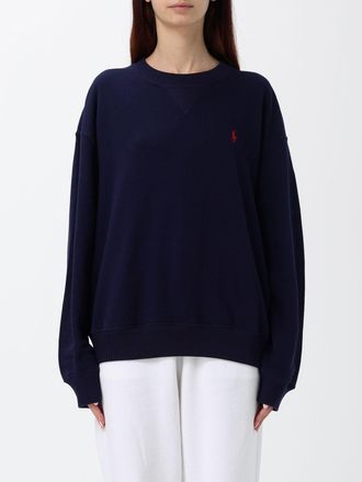 Polo Ralph Lauren Sweat-shirt col rond en coton m&eacute;lang&eacute; avec logo poney brod&eacute;