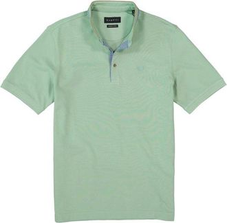 Bugatti Herren Polo-Shirt grün Baumwoll-Piqué