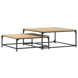 vidaXL Satztische 2 Stk. Sonoma-Eiche Holzwerkstoff Vidaxl