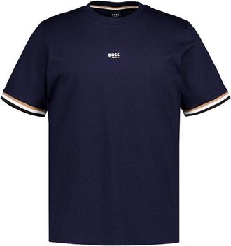 HUGO BOSS Herren T-Shirt blau Baumwolle unifarben