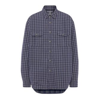Maison Margiela Homme, Chemises, Bleu, Taille: L Chemise Rembourr&eacute;e R&eacute;versible