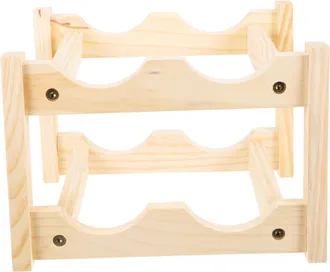 TOPBATHY Weinregal aus Holz Flaschen Tisch Weinflaschenhalter Vintage Stil Schmal Moderner Weinkasten f&uuml;r K&uuml;che und Esszimmer Dekoration und Aufbewahrung