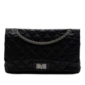 Chanel unisex, Pre-owned, Noir, Taille: ONE Size Sac bandouli&egrave;re vintage Chanel &agrave; double rabat pr&eacute;-poss&eacute;d&eacute;
