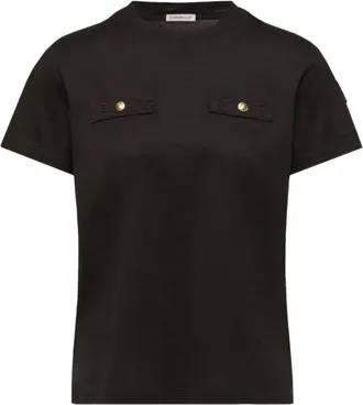 Moncler Femme, Tops, Noir, Taille: 38 FR Moncler T-shirts et Polos Noir