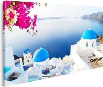 Islandburner Bild auf Leinwand Weiße Glockentürme auf der Insel Santorin Griechenland Bilder Wandbilder Poster