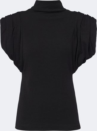 MUGLER Top en laine m&eacute;lang&eacute;e