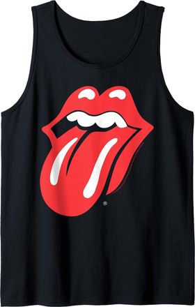 THE ROLLING STONES Offizielle Klassische Zunge Tank Top Damen Schwarz EU S