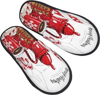 Generic Pantoufles Moelleuses Caf&eacute;, Biscuits De No&euml;l Et Clochettes De No&euml;l Chaussures Maison Hiver Chaussons Pour Int&eacute;rieur Homme Chambre L