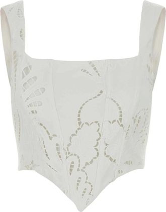 Giuseppe Di Morabito Femme, Tops, Blanc, Taille: 34 FR Lace Bodice