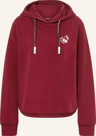 Marc Cain Hoodie Mit Schmucksteinen rot