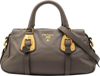 Prada Hobo Bags - Soft Calfskin Shopping Satchel - Gr. unisize - in Grau - f&uuml;r Damen