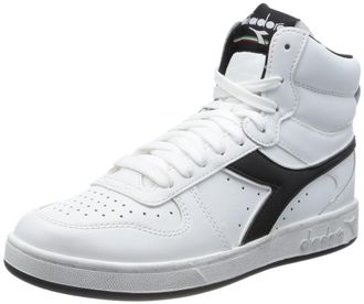 Diadora Unisex Magic Basket Mid Icona Gymnastikschuh, Weiß und Schwarz, 36 EU