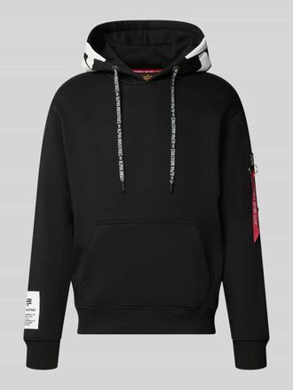 Alpha Industries Regular Fit Hoodie aus Baumwoll-Mix mit Label-Patch