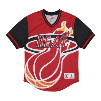 Mitchell & Ness Miami Heat Mesh V-neck Jersey - - Sport - Herren - Mehrfarbig - XL