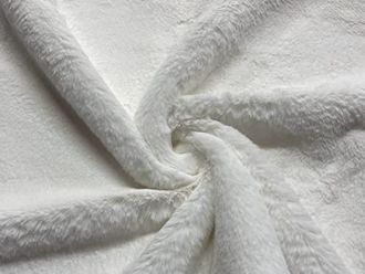 CRS Fur Fabrics Super Luxus Kunstfell Stoff Material - Plüsch Super Weich Hellweiß - Plüsch superweich strahlend weißen, 1Mtr - 150cm x 100cm