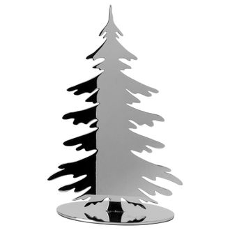 Fink Edelstahl Deko-Tannenbaum 15 cm - gl&auml;nzende Weihnachtsdeko in Silber - moderner Mini-Weihnachtsbaum als Tischdeko, Fensterbank Dekoration oder festlic