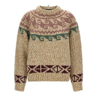 Moncler Grenoble Rundhals-Pullover - - Knitwear - Damen - Mehrfarbig - M