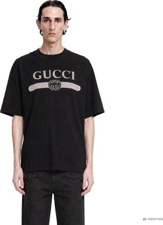Gucci Muted Web Cotton T-shirt