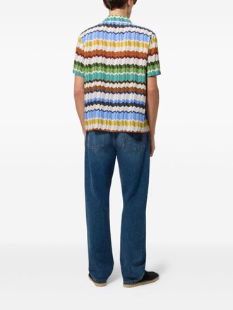 Missoni Mens Shirt Zigzag Multicolour Viscose