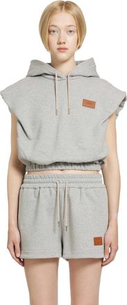 Fendi Cropped Jersey Sweatshirt