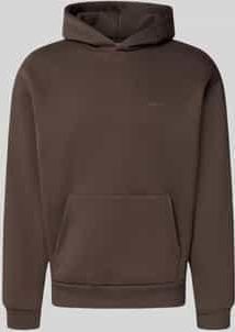 Review Regular Fit Hoodie aus Baumwoll-Mix mit Label-Detail