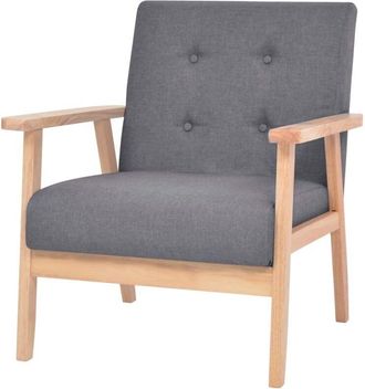 vidaXL Fauteuil Gris fonc&eacute; Tissu Vidaxl