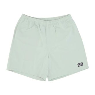 Obey Nylon Surf Shorts mit elastischem Verschluss - - Shorts - Herren - Gr&uuml;n - XL