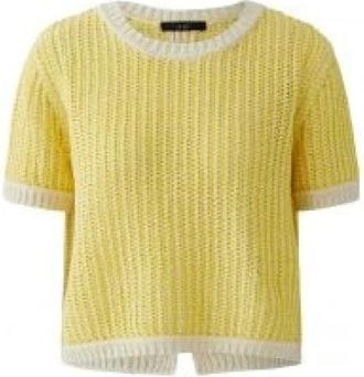 Oui Femme, Pulls, Jaune, Taille: 42 FR Cropped Pullover