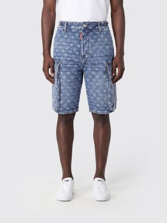 Dsquared2 Cargo-Shorts aus Denim mit Monogramm-Jacquard
