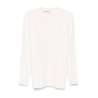 R&oacute;he Femme, Pulls, Blanc, Taille: 44 FR Maille &agrave; col rond