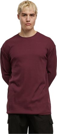 Urban Classics Herren Organic Boxy Rib Longsleeve Cherry, L