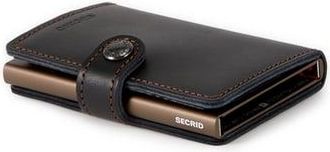Secrid Mini porte-cartes en cuir grain&eacute; m&eacute;lang&eacute;