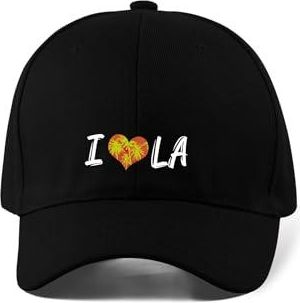 Generic I Love Los Angeles Graphic Logo Casquette Homme Unisexe Imprimé Noir, Noir, taille unique