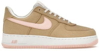 Nike Low-Top Sneaker - Nike Air Force 1 Low Linen Canvas - Gr. 37,5 (EU) - in Beige - f&uuml;r Damen