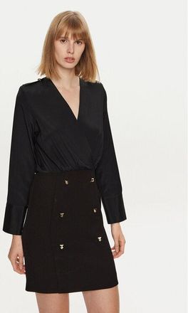 Simona Corsellini Kleid für den Alltag A24CPAB002 Schwarz Regular Fit