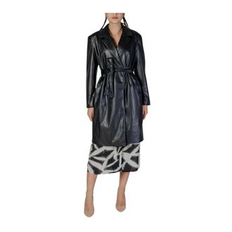 Only Schwarzer Polyester Parka Trenchcoat Kollektion - - Coats - Damen - Schwarzk - L
