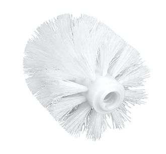 WENKO Brosse de rechange blanche avec adaptateur Ø 8,5 cm - Ø 8,5 cm, pour les ensembles WC, Plastique, 8.5 x 9.3 x 8.5 cm, Blanc
