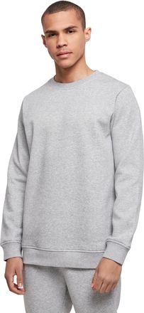 Build Your Brand Herren Organic Basic Crew Sweatshirt, heathergrey, S