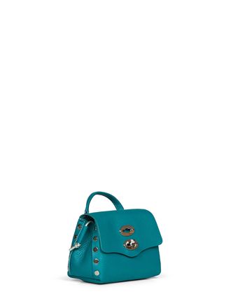 Zanellato Womens Handbag Postina Super Baby Pesto Green Bovine Leather Handbags Hand Bags