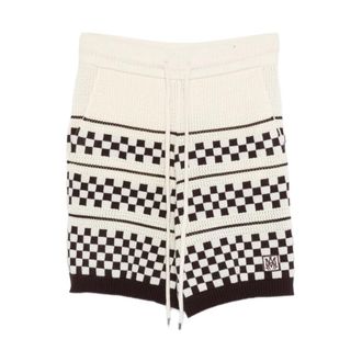 Amiri Checkered Mesh Short - - Shorts - Herren - Beige - L