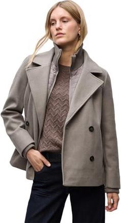 Street One 1005341 Veste Caban avec Incrustation, Sandy Mocca Mel, 48 Femmes