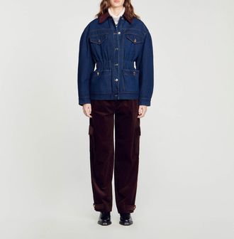 Sandro Wendbare Jeans-Jacke