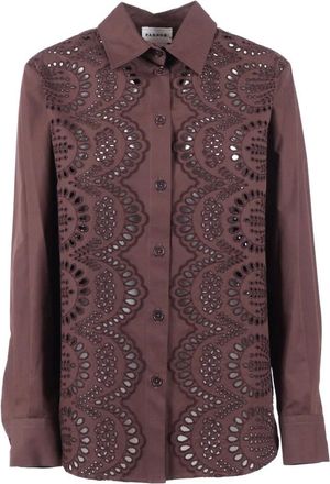 P.A.R.O.S.H. P.a.r.o.s.h., Femme, Blouses et Chemises, Brun, Taille: 36 FR Camicia