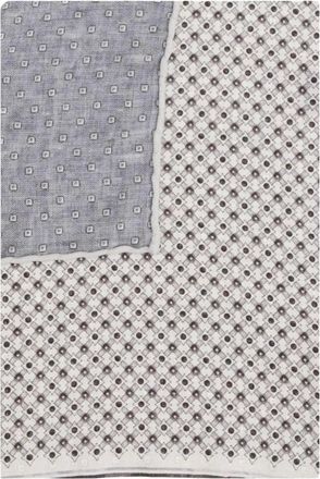 Brunello Cucinelli Einstecktuch mit geometrischem Muster - - Accessories - Herren - Grau - ONE SIZE