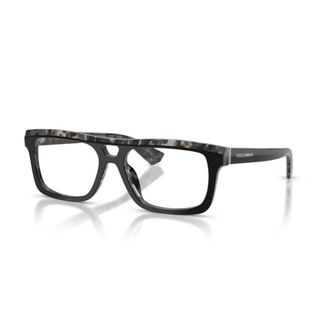 Dolce & Gabbana Homme, Accessoires, Noir, Taille: 56 MM Rectangle Eyeglasses