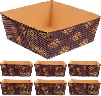 Amosfun 25 St&uuml;ck Papier-kastenformen Mini-kastenbackformen Mit Pergamentpapier &Ouml;lbest&auml;ndig F&uuml;r Sauerteig Und Kuchen
