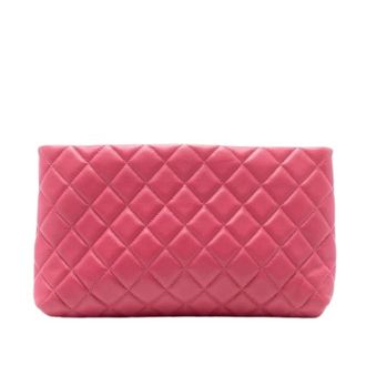 Chanel Pre-owned Sac &agrave; main matelass&eacute; en cuir dagneau - Femme - Pre-owned - Rose - Taille: ONE Size