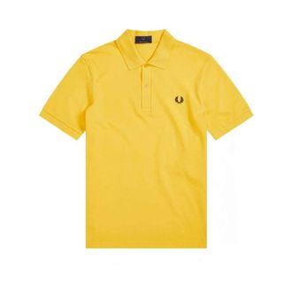 Fred Perry Homme, Tops, Jaune, Taille: XS Polo Uni Original