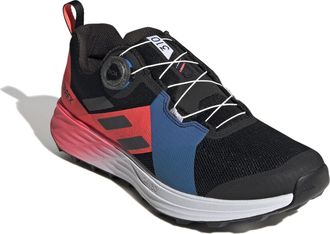 adidas Terrex Two Boa Trail Running Schuhe für Herren, Mehrfarbig Negbás Grisei Turbo, 40 EU