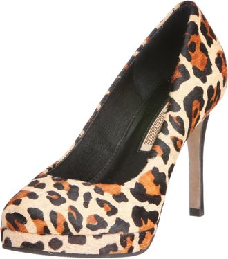 Buffalo London Damen 16153-710 BEZERRO Leopardo Pumps, Beige/BEIGE 01